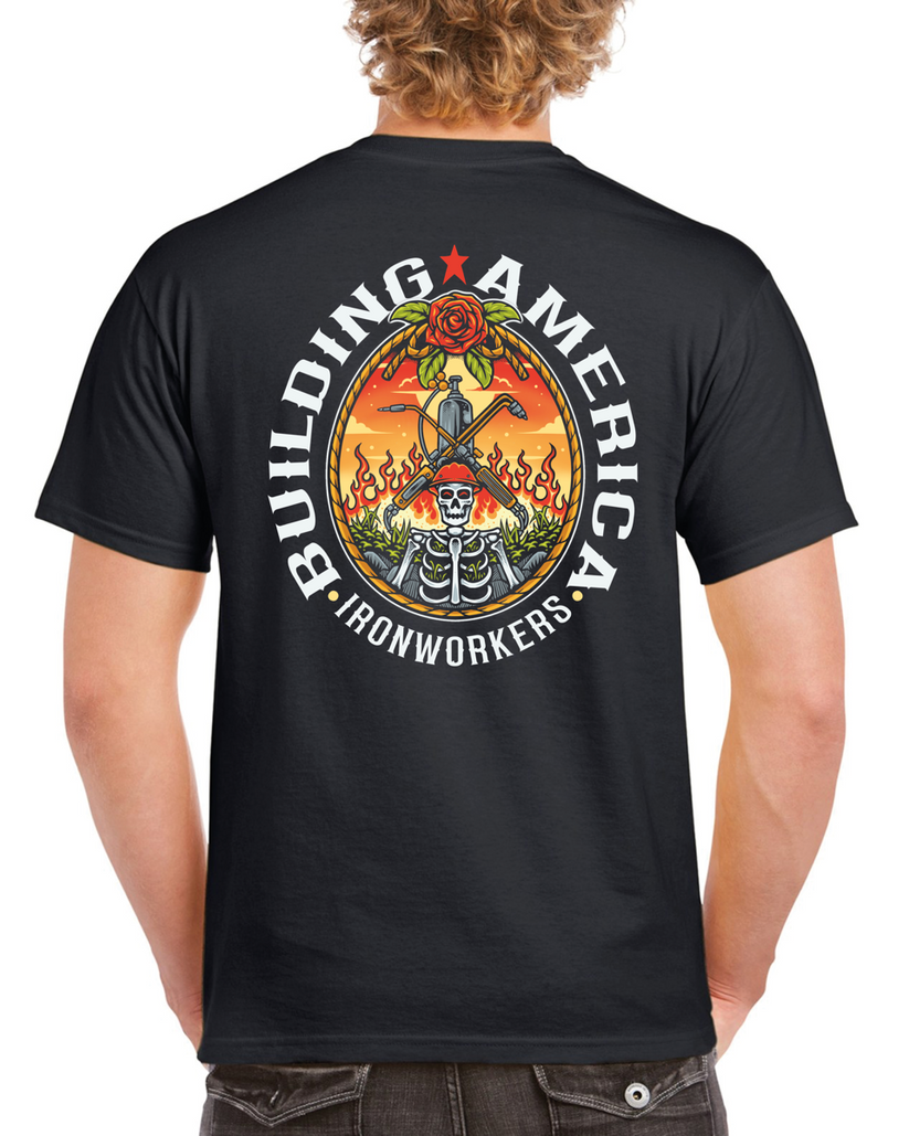 Ironworker Torch -Black- Short Sleeve – BUILDING AMERICA APPAREL